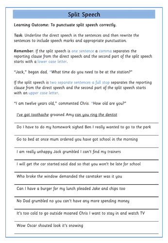 Inverted Commas (Speech Marks) | Teaching Resources