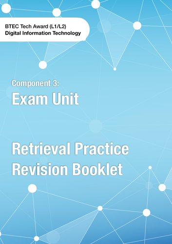 BTEC Tech Award DIT Retrieval Practice Revision Booklet | Teaching ...