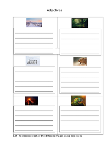 Differentiated adjectives activity for KS1 | Teaching Resources