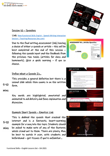 New Functional Skills English - Speech Writing Interactive Off & Online ...