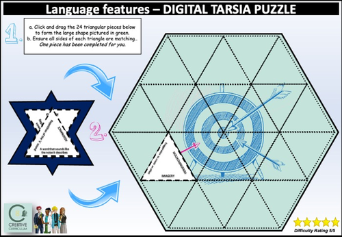 Language Features Digital Puzzles | Teaching Resources