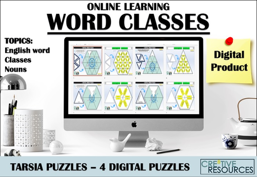 Word Classes + Nouns Digital Puzzles | Teaching Resources