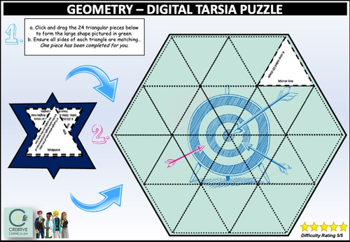 Geometry and Graphs Math Digital Puzzles | Teaching Resources