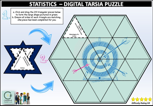 Statistics and Algebra Digital Puzzles | Teaching Resources