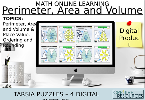 Perimeter, area volume Digital Puzzles | Teaching Resources