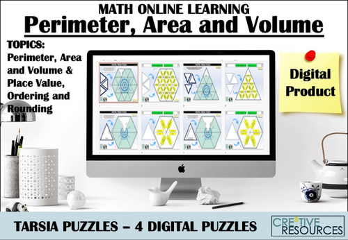 Perimeter, area volume Digital Puzzles | Teaching Resources