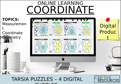 Coordinate Geometry and measurement Digital Puzzles | Teaching Resources