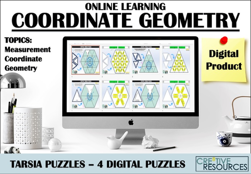 Coordinate Geometry and measurement Digital Puzzles | Teaching Resources
