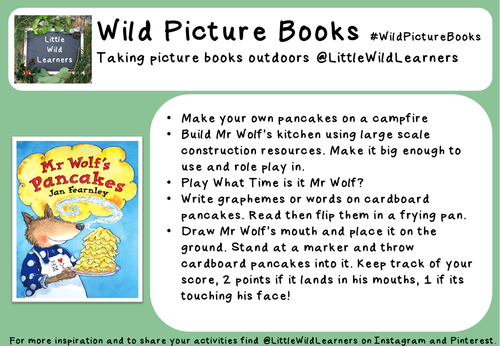 Mr Wolf's Pancakes Outdoor Learning planning Literacy | Teaching Resources