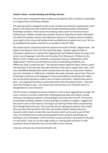 Middle School English: Creative Reading and Writing Unit for Grades 7-8 ...