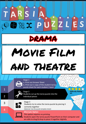 Movies, Film and Theatre Puzzles | Teaching Resources