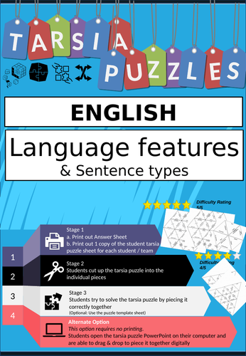 Language features Puzzles | Teaching Resources