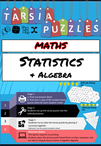 Statistics and Algebra Puzzles | Teaching Resources