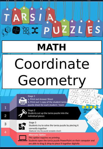 Coordinate Geometry and measurement Puzzles | Teaching Resources
