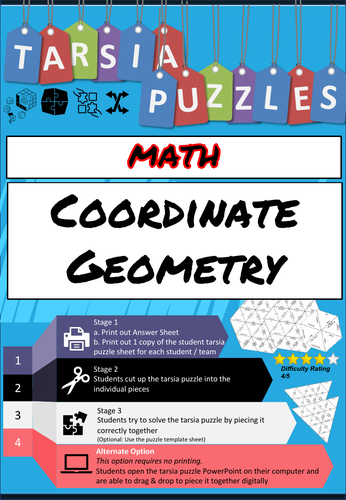 Coordinate Geometry and measurement Puzzles | Teaching Resources