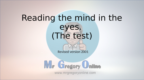 Baron-Cohen et al. (eyes test) | Teaching Resources