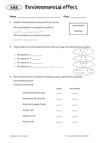 KS3 Science - Year 7: Genes | Teaching Resources