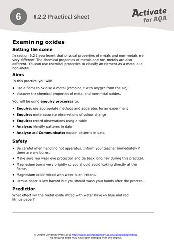 KS3 Science - Year 7: Reactions | Teaching Resources