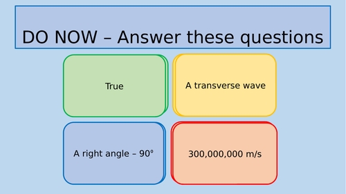 KS3 Science - Year 7: Waves | Teaching Resources