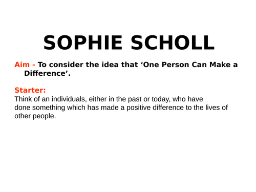 Die Weiße Rose (The White Rose), Sophie Scholl activities | Teaching ...