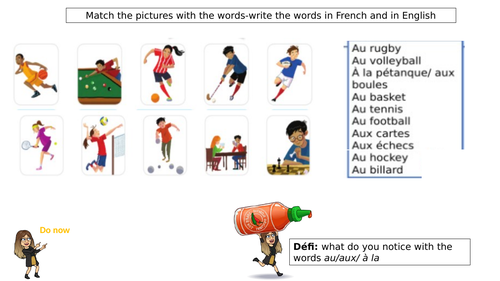 Dynamo 1 Module 3-Mon temps libre (sentence builder+lessons) | Teaching Resources