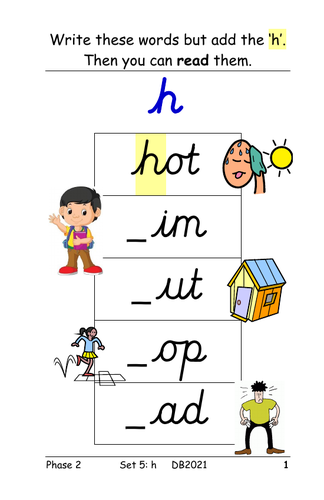 Phase 2 Set 5 - h, b, f, ff, l, ll, ss table cards | Teaching Resources
