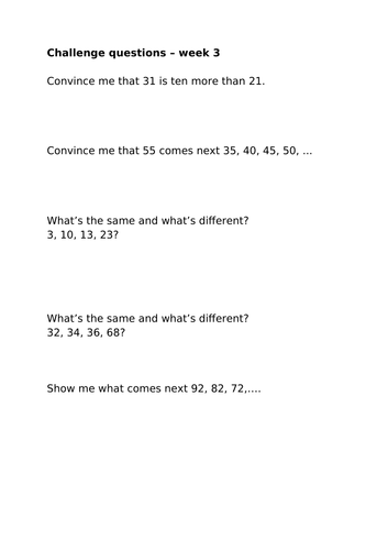 Year 2 - maths challenge questions | Teaching Resources