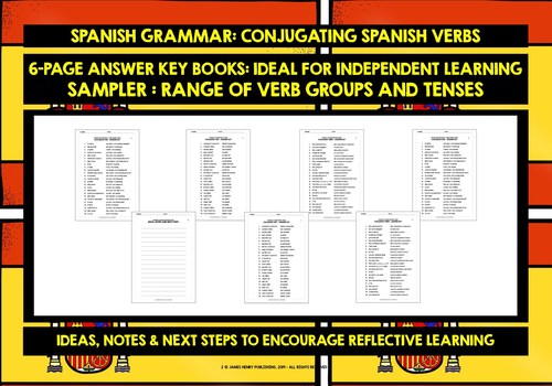 SPANISH CONJUGATION PRACTICE SAMPLER | Teaching Resources