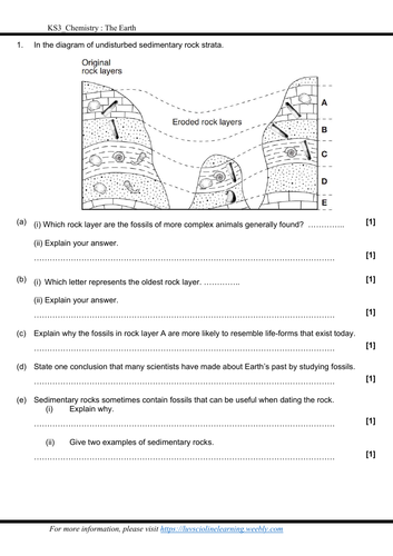 KS3_Secondary 1 checkpoint_worksheet and revision : Rocks, Soil and ...