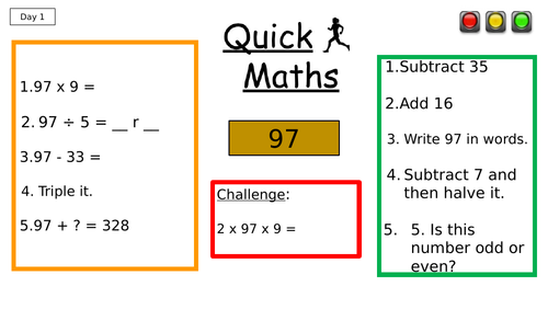KS2 Maths Starter Activities - Pack 1 | Teaching Resources