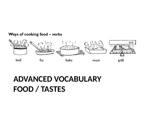ESL - ADVANCED FOOD VOCABULARY SPEAKING LESSON | Teaching Resources