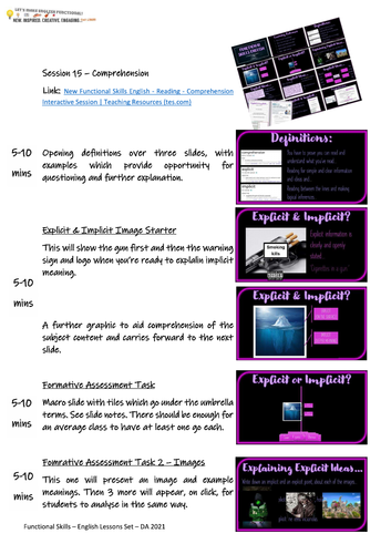 New Functional Skills English - Reading - Comprehension Interactive Off ...