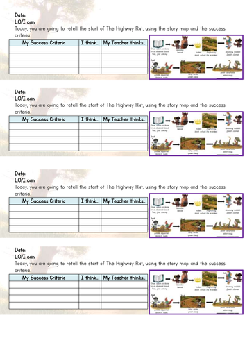 The Highway Rat Retell Writing Toppers | Teaching Resources