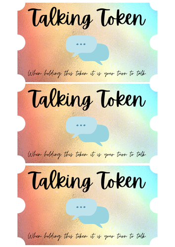 Talking Tokens | Teaching Resources