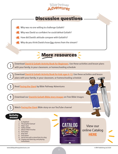 FREEBIE: David & Goliath Bible quiz | Teaching Resources