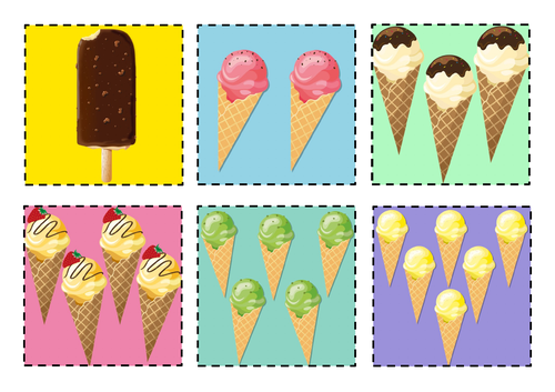 Ice Cream Counting to 12 Cards | Teaching Resources
