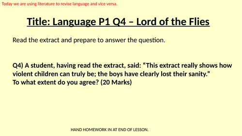 Lord of the Flies Chapter 9 | Teaching Resources