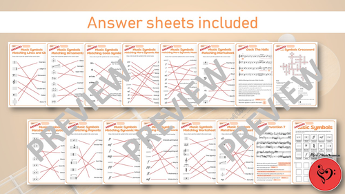 Music Symbols -Level 2 -Handouts and Worksheets -Print & Go -English ...