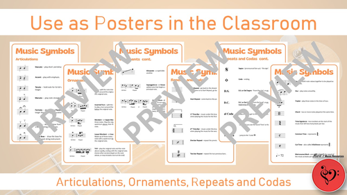 Music Symbols -Level 2 -Handouts and Worksheets -Print & Go -English ...