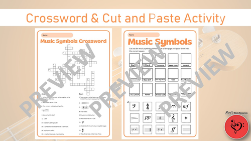 Music Symbols -Level 2 -Handouts and Worksheets -Print & Go -English ...