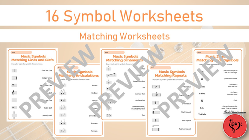 Music Symbols -Level 2 -Handouts and Worksheets -Print & Go -English ...