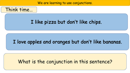 KS1 Grammar - Using Conjunctions | Teaching Resources