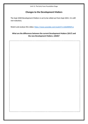 CPLD - EYFS/Development Matters current & new | Teaching Resources