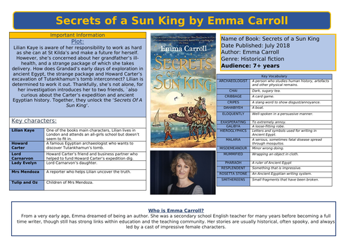 Secrets of a Sun King Knowledge Organiser | Teaching Resources