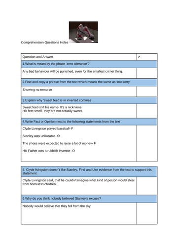 Holes- Online learning Bundle | Teaching Resources