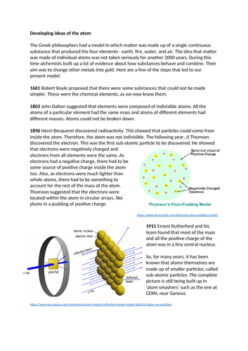 A Level Chemistry Atomic structure | Teaching Resources