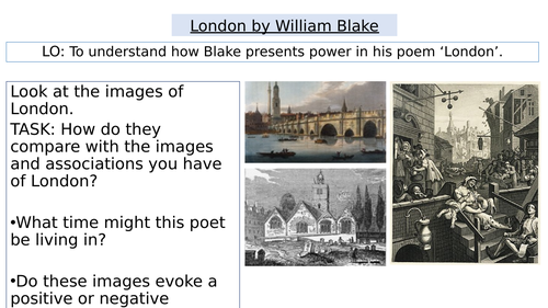 London by William Blake Lesson GCSE Poetry | Teaching Resources