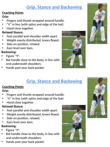 Cricket Coaching Cards/Resourse | Teaching Resources