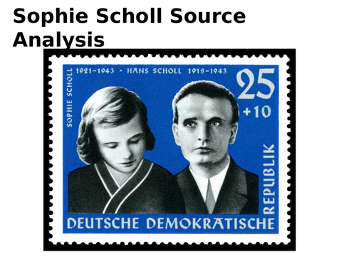 Sophie Scholl Source Analysis Activity | Teaching Resources