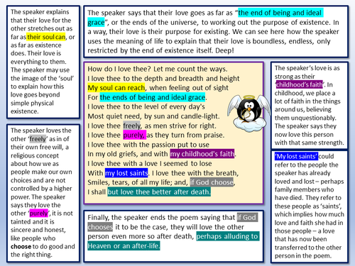 Sonnet 43 Poetry Analysis | Teaching Resources